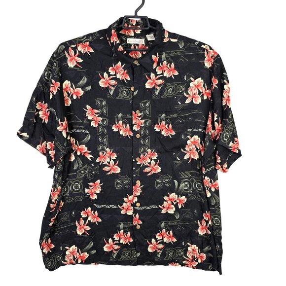 Caribbean | Shirts | Mens Caribbean Black Red Hawaiian Rayon Shirt ...